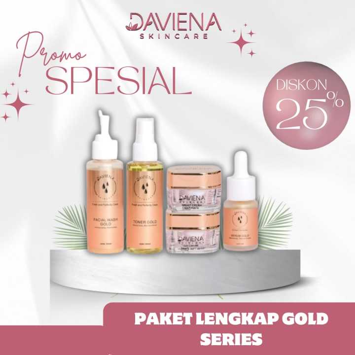 DAVIENA SKINCARE PAKET GOLD / PAKET GLOWING DAN PAKET ACNE ORIGINAL ...