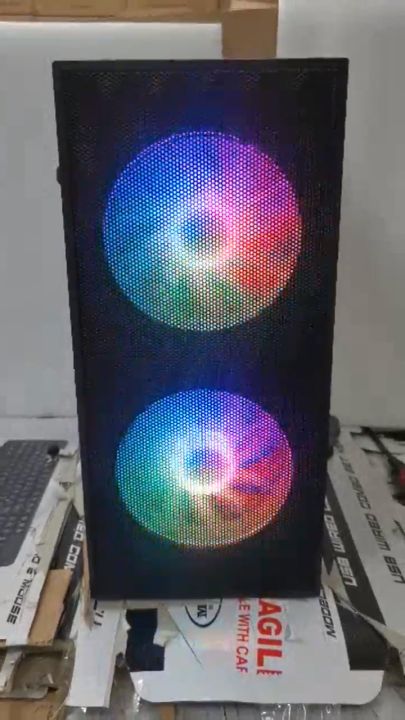 MBOX PREMIUM M-GAMING MATX / ITX PC Desktop Casing RGB Ligthning Bar ...