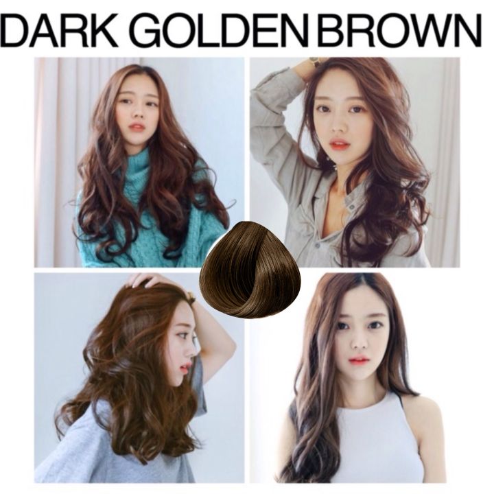 [Intense Light Brown+ peroxide 100ml] Medium Light Brown hair Color Dye ...