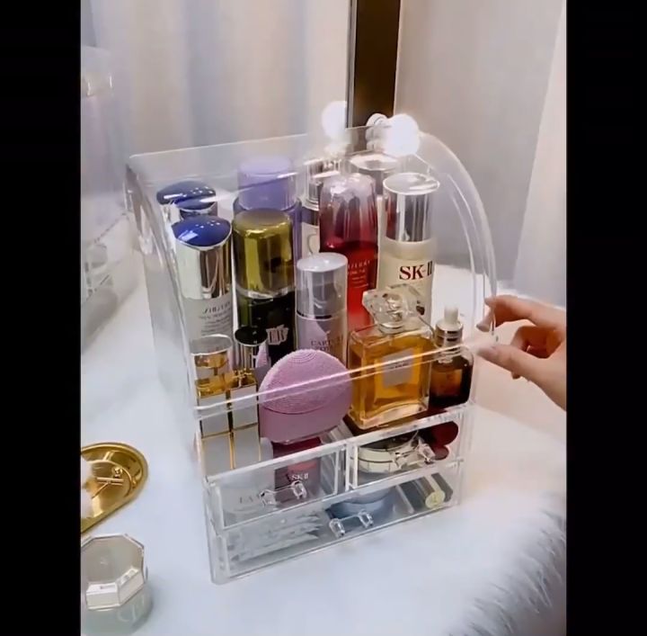 MIYA makeup skincare cosmetic organizer storage box tray tempat letak ...