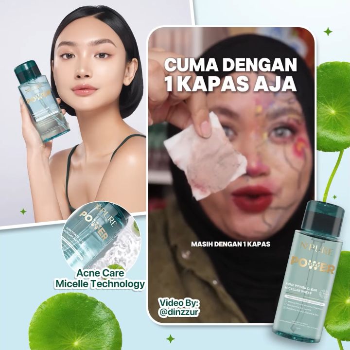 NPURE ACNE POWER CLEAR MICELLAR WATER 300ml/ No Alcohol / Paraben FREE ...