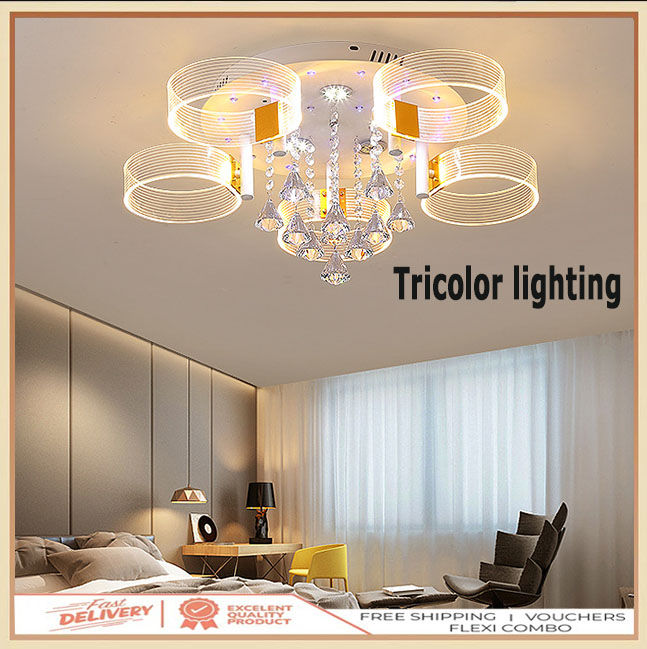 Chandelier Ceiling Sala Remote Control Led 3 Color Light Ceiling Lamp ...