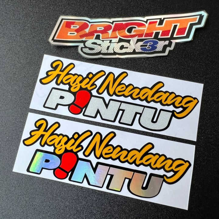 Sticker Stiker Hasil Nendang PINTU Cutting | Lazada Indonesia