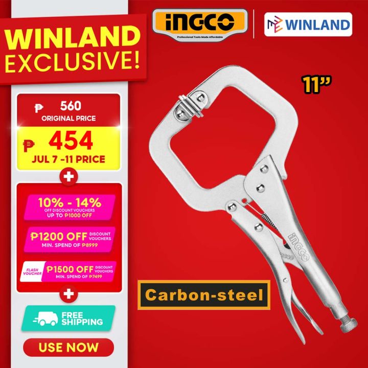 Ingco by Winland Industrial 11inches C-Clamp Locking Plier HCCLW0211 ...