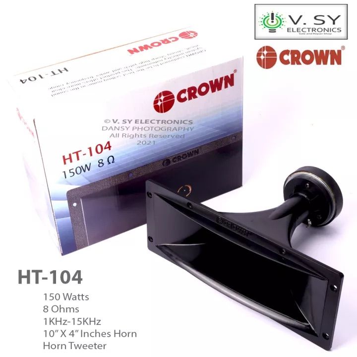Original 2023 Crown HT-104 150W 8 Ohms 10x4 Inches Horn Audio Sound ...