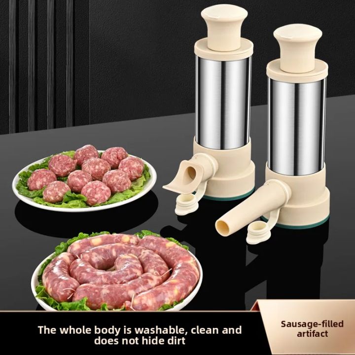 Stainless Steel Hand-Operated Sausage Maker Multi-Function Meatball ...