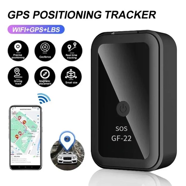GF22 Mini Car Tracker Real Time Magnetic GPSDevice Anti-Loss Location Tractor Precise SlMMessage ...