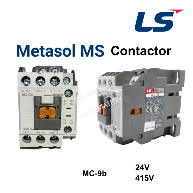 LS MC-9b 24VDC 415VAC 3 Pole Magnetic Contactor UR-02 Interlock Unit MT ...