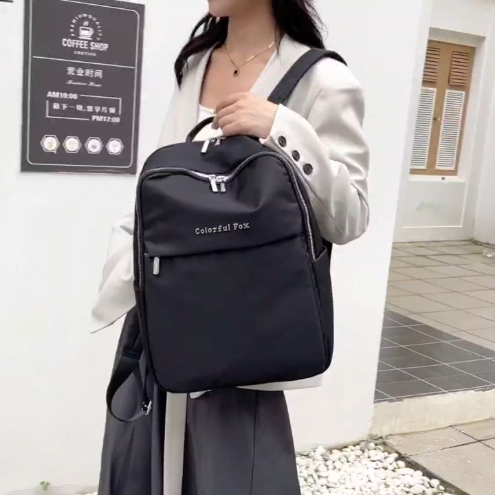 Tas colorful fox Tas ransel 2347 nilon waterproof tas ransel wanita tas ...