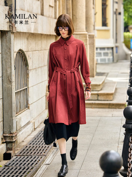 เสื้อแจ็คเก็ตผู้หญิง Kamilan แขนยาวปานกลาง ทรงหลวม สไตล์ลำลอง ฤดูใบไม้ ...