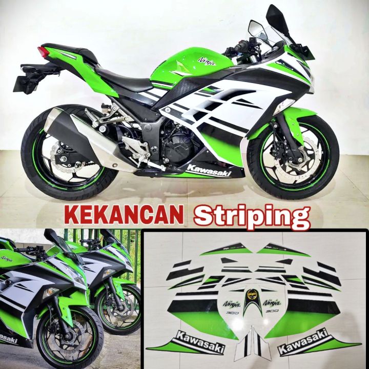 Sticker Striping Ninja 250Fi (Tahun 2014 - 2015) 30 ANNIVERSARY ...