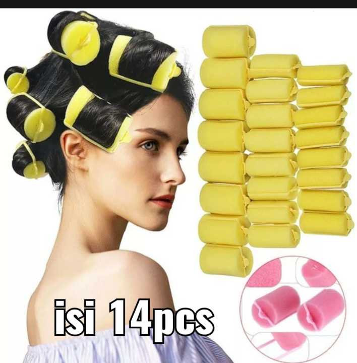 Roll Rambut isi 12 pcs roll rambut busa | Lazada Indonesia