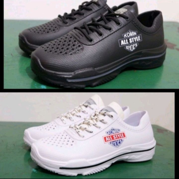 Sepatu pria dan wanita Komin all style Putih dan Hitam | Lazada Indonesia