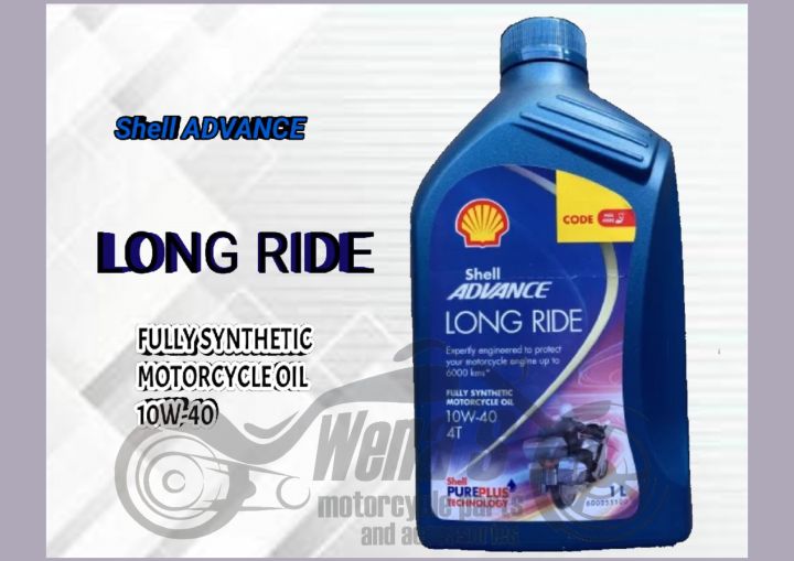 Shell Advance LONG RIDE 1L FULLY SYNTHETIC 10W-40 | Lazada PH