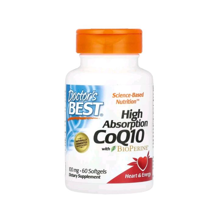 High Absorption CoQ10 with BioPerine 100 mg 60 Softgels (Doctor's Best) | Lazada.co.th