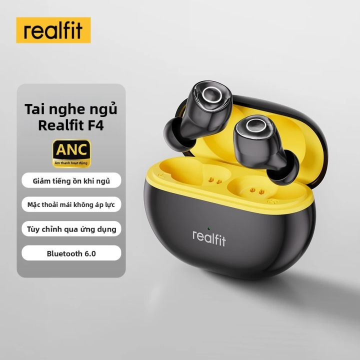Tai Nghe Ngủ Mini Realfit F4 ANC Bluetooth 40dB Khử Tiếng Ồn Chủ Động HIFI Bass Tai Nghe Nhét ...