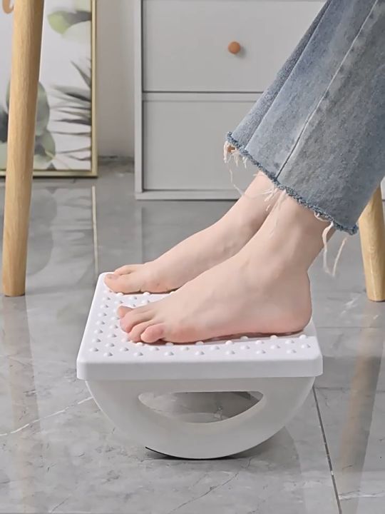 Shakeable Foot Rest for Desk, Ergonomic Design Foot Stool for Office ...