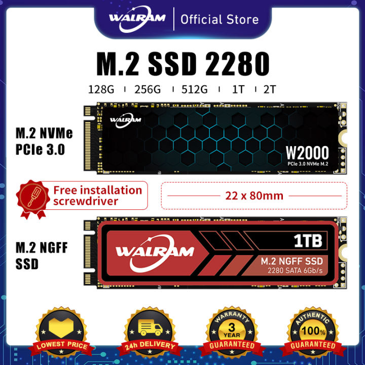 Walram SSD Nmve M2 128GB 1TB 512GB 256GB M.2 PCIE Nvme Internal Solid ...
