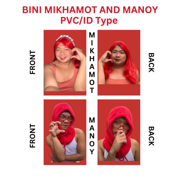 BINI Mikhamot (Malupiton) and Manoy (HappyFriend) PVC Photocard (fanmade) | Lazada PH