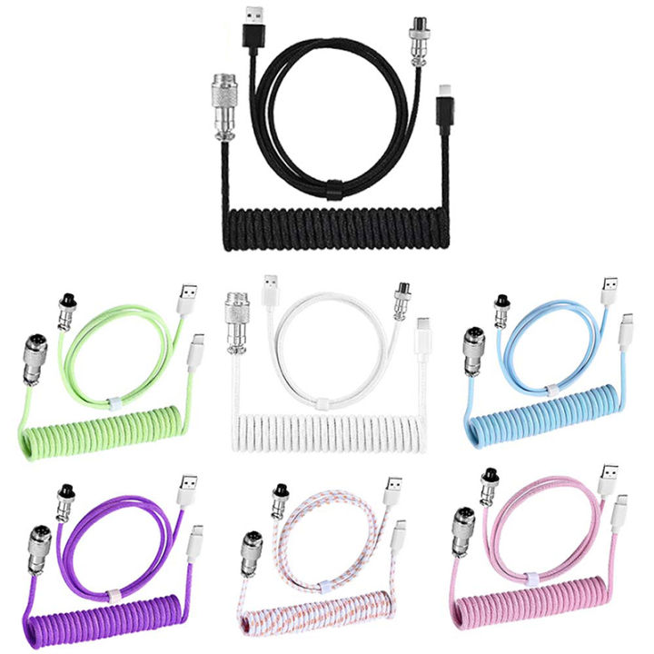 New Custom Type C Mechanical Keyboard Coiled Cable USB Mechanical ...
