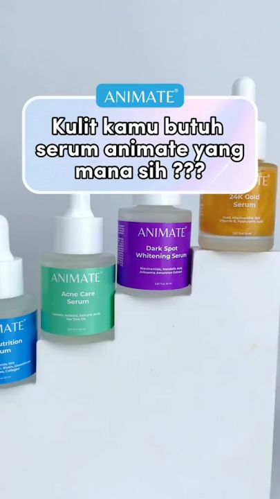 Animate Serum Whitening | Acne Care | Dark Spot | Vit C + Collagen ...