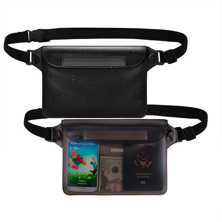 Waterproof Swimming Pouch Bag 3 Layers Sealing Large Phone Bag Waist ...