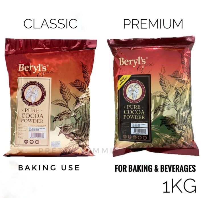 Beryl's 100% Pure Cocoa Powder Classic For Baking / Premium For Baking ...