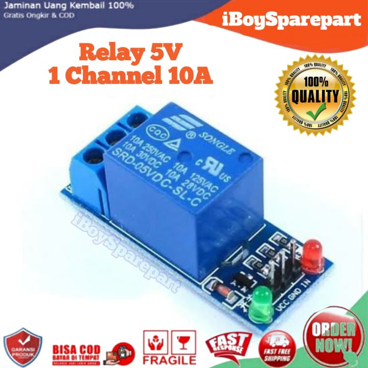 Relay 5V 1 Channel Output 250VAC 30VDC 10A Module For Arduino | Lazada Indonesia