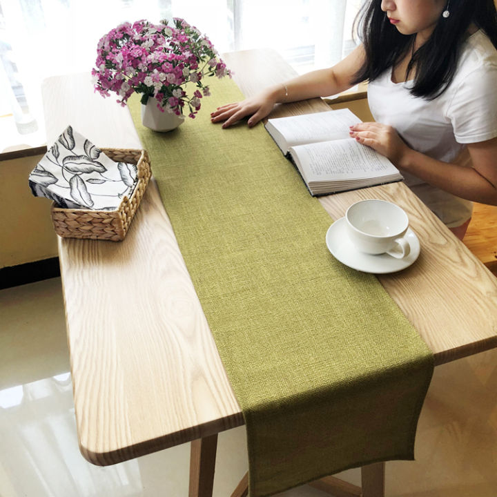 Nordic Simple Modern Table Runner Japanese Solid-Color Coffee Table ...