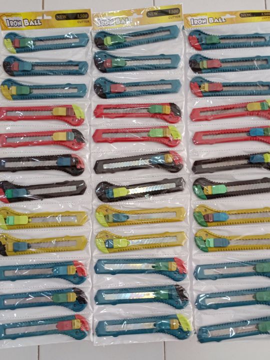 6 lusin [ 72 pcs ] pisau cutter warna lembaran L 500 | Lazada Indonesia