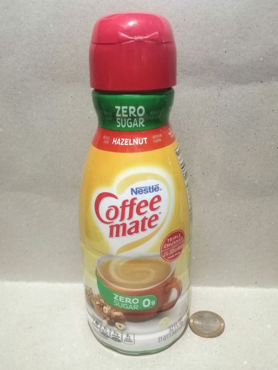 Nestle Coffee Mate Hazelnut Zero Sugar Coffee Creamer 32 fl oz / 946ml ...