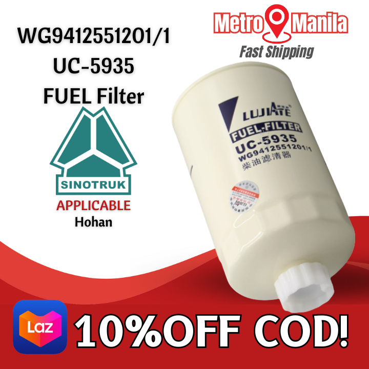 WG9412551201/1 UC-5935 Howo Sinotruk Fuel Filter Hohan | Lazada PH