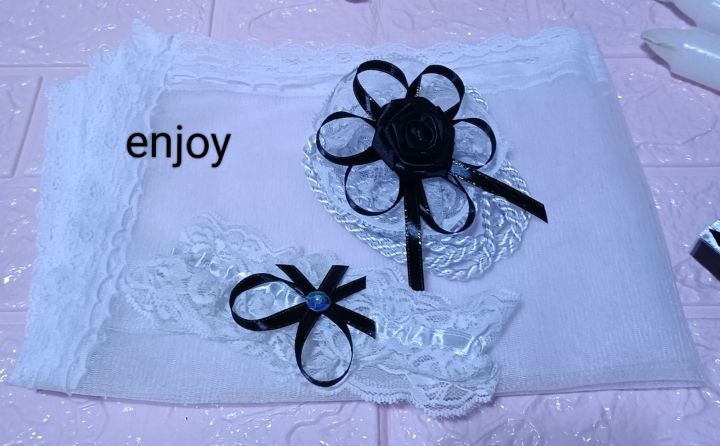 wedding accessories 3in1 2nd veil,cord string,leg garter | Lazada PH