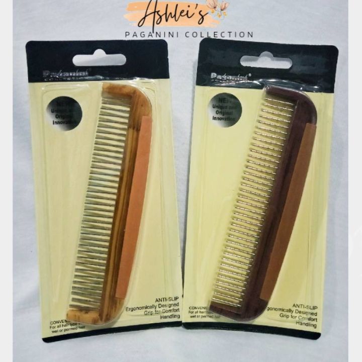 1pc hair doctor Paganini Collection Wooden Style Dr Hair Spinning Tooth Comb Brass Pin Hair Comb ...