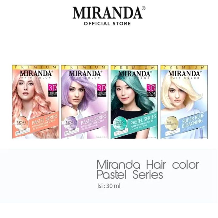 MIRANDA Pastel Series Permanent Hair Colour | Pewarna rambut permanent ...