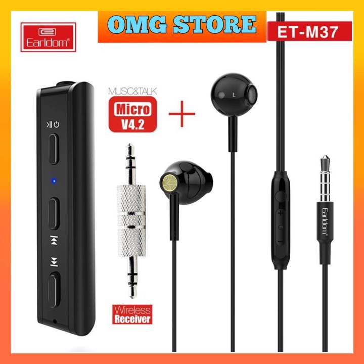 Earldom M37 All-in-One Wireless & Wired Headphones + Bluetooth Receive ...