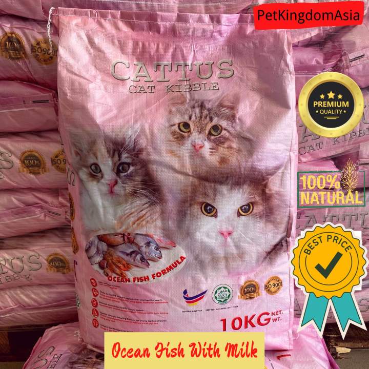 Makanan Kucing Cattus Ocean Fish With Milk Cat Food 10Kg | Lazada