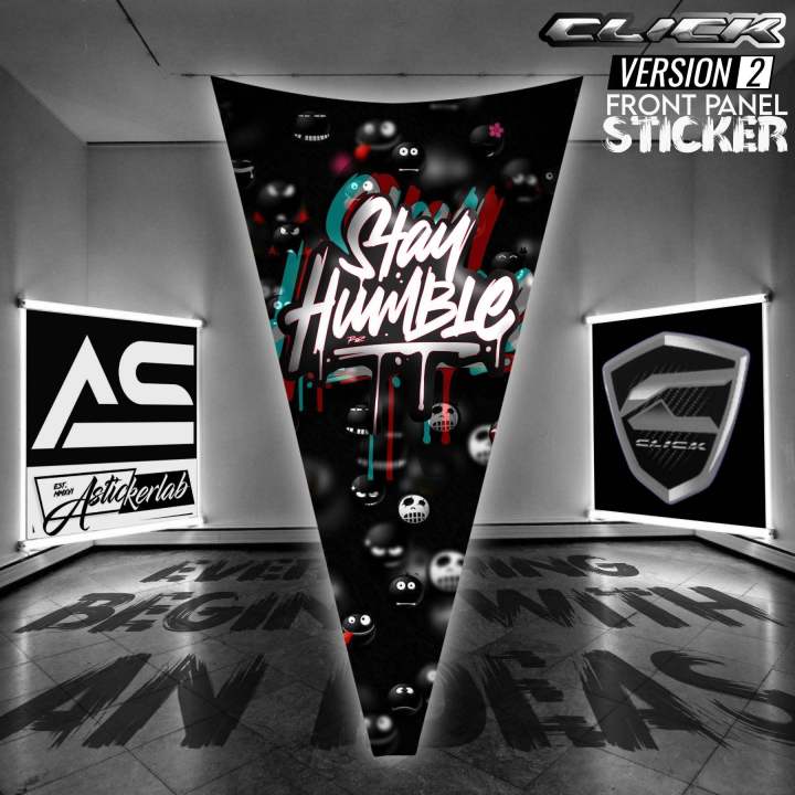 HONDA CLICK V2 125i/150i FRONT PANEL DECALS STICKER PRINTED LAMINATED ...