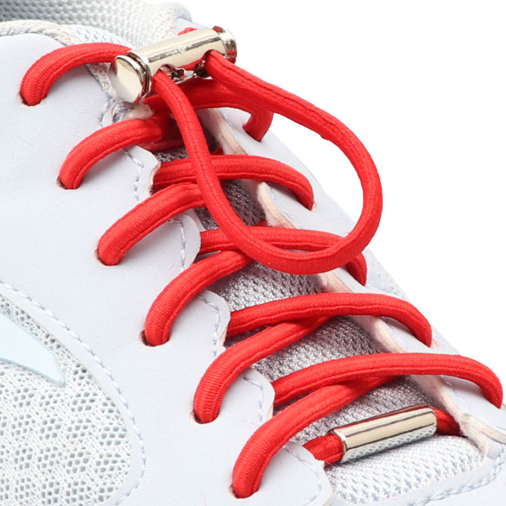 Premium Elastic Shoelace Spring Metal latch Shoe Laces No Tie Man And ...