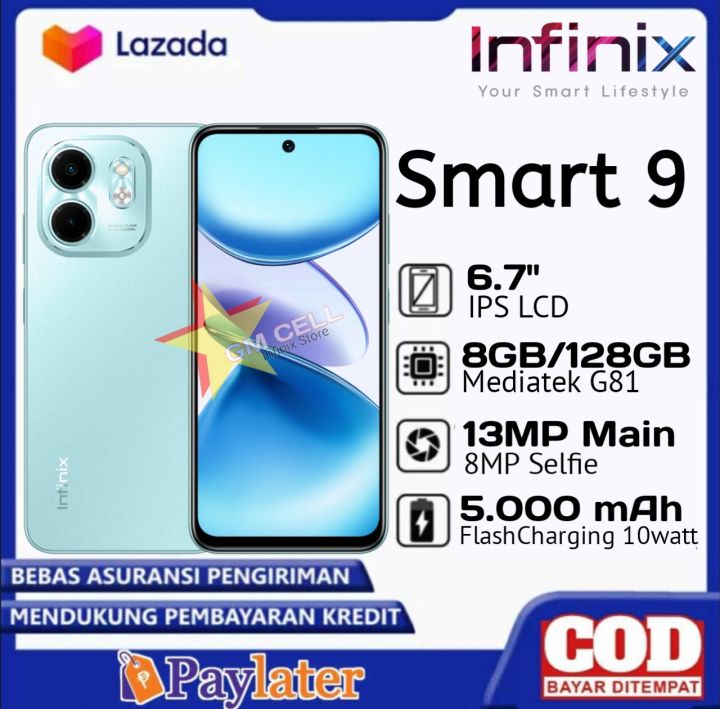 infinix smart 9 Ram 8+128 New.Layar 6,7 inch.Baru garansi resmi ...