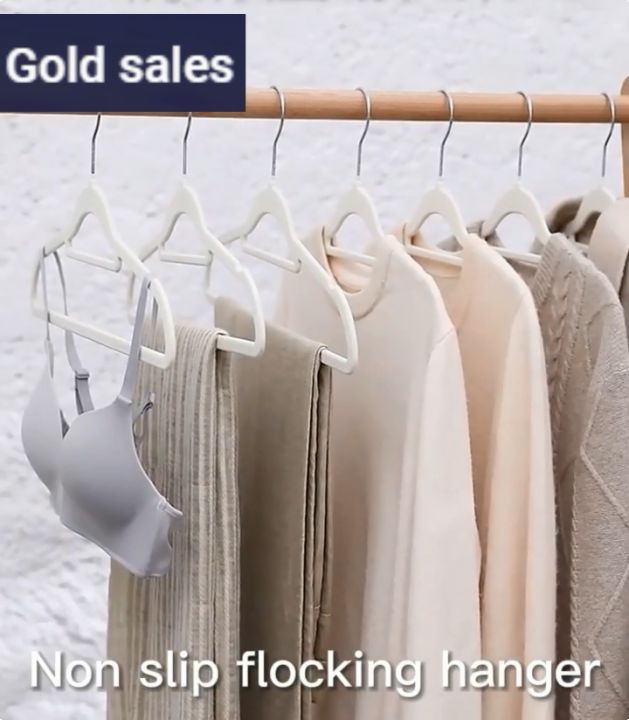 50 PACK Non-Slip Velvet Hanger Space Saver Elegant Design Classy ...