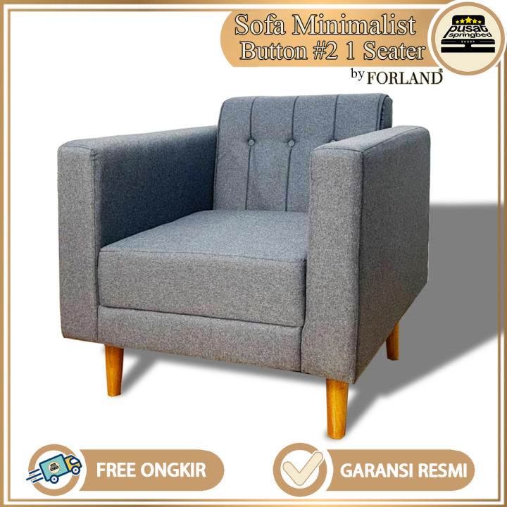 Forland Sofa Series - Sofa Minimalis Button#2 Edition 1 / 2 / 3 Seater | Lazada Indonesia