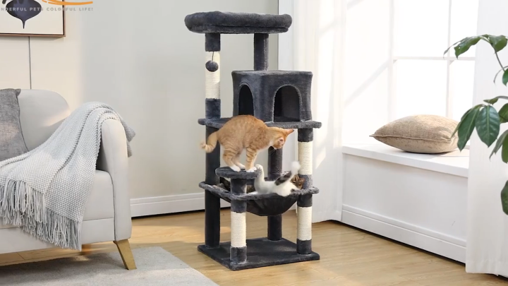 Lovinland Cat Tree Multi-Level Cat Tower for Indoor Kittens Condo ...