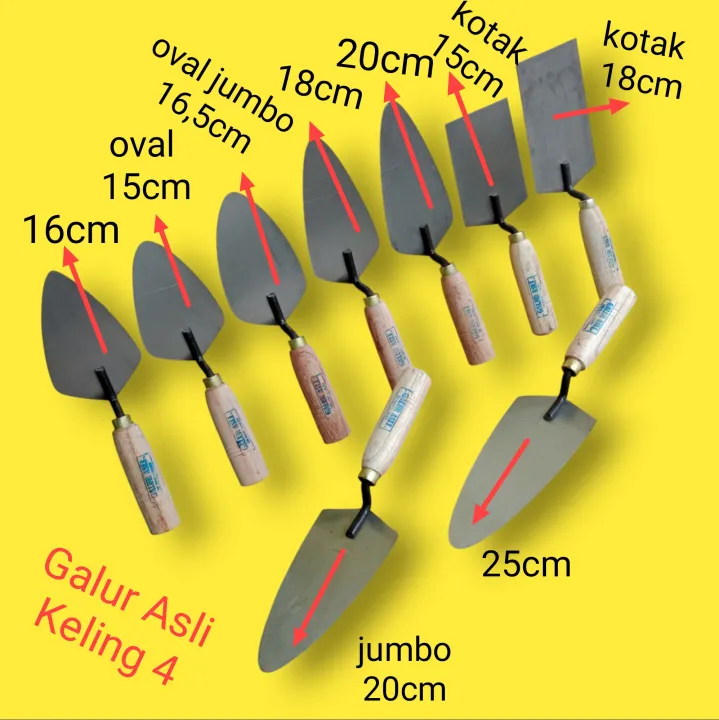 PROMO!!! - Sendok Adukan Semen Galur Asli Baja Paku Keling/Pen 4 - Kuat ...