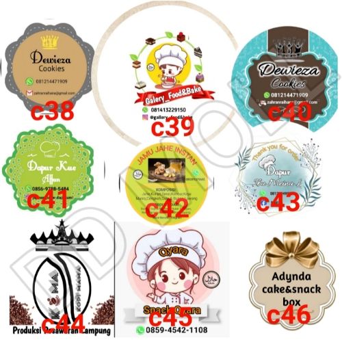 100pcs Sticker Custom Stiker Label kemasan label produk makanan minuman ...
