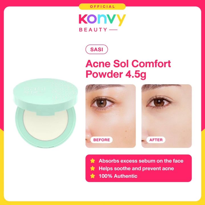 SASI Acne Sol Comfort Powder 4.5g (For-Acne-Prone Skin; Oil-Control ...
