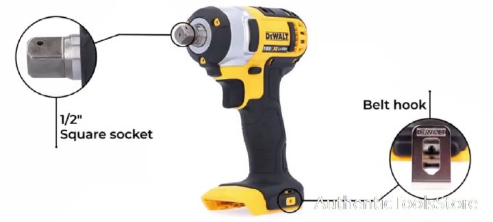 DeWalt DCF880 Cordless Compact Impact Wrench 18V, axis 1/2 "(4 hun ...