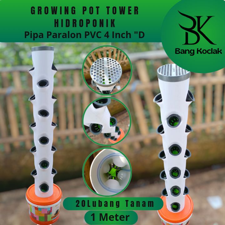 GROWING POT HIDROPONIK TOWER pot tanaman pot sayuran pot bunga Pipa ...
