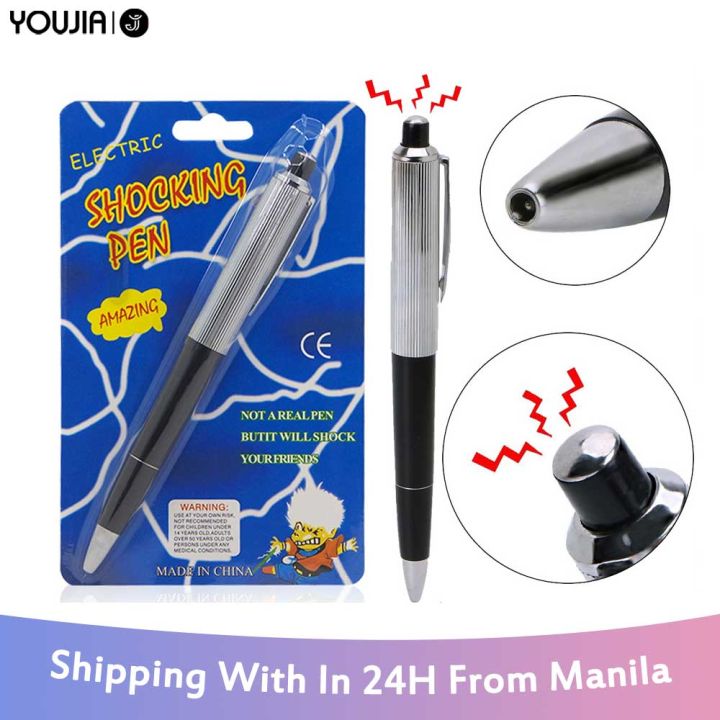 Electric Shock Pen Prank Shocking Pen Writable Ball Point Pen Joke Funny Tricky Toy Novelty Gift ...
