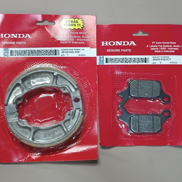 Honda Click V2,V3 125/150/160 GENUINE brakepads, brakeshoe | Lazada PH